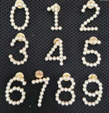 Pearl Number Pins | WMS-AMEC Branding Boutique